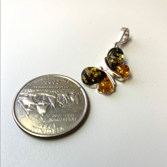 Jewelry | Tri Color Baltic Amber Beautiful Butterfly Pendant | Poshmark